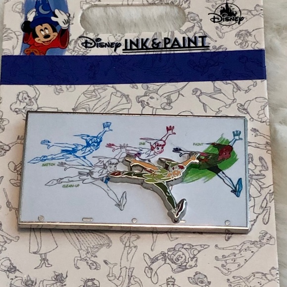 Disney | Jewelry | Disney Ink And Paint Collection Peter Pan Pin | Poshmark